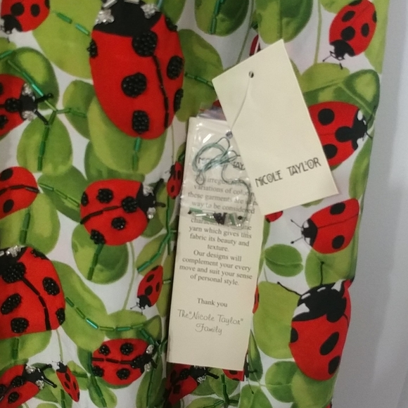Nicole Taylor | Tops | Nicole Taylor Silk Ladybug | Poshmark